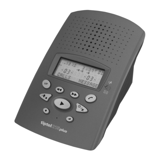 TIPTEL 215 PLUS OPERATING INSTRUCTIONS MANUAL Pdf Download | ManualsLib
