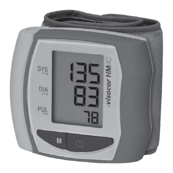 VISOCOR HM40 INSTRUCTIONS FOR USE MANUAL Pdf Download | ManualsLib