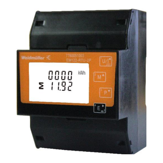 User Manuals: Weidmüller EM122-RTU-2P Instrument