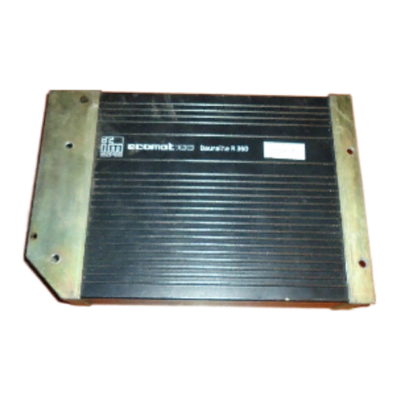 IFM ELECTRONIC ECOMAT 100 R 360 MOUNTING AND INSTALLATION INSTRUCTIONS ...