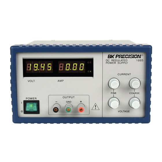 BK PRECISION 1665 INSTRUCTION MANUAL Pdf Download | ManualsLib