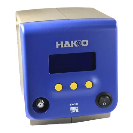 HAKKO ELECTRONICS FX-100 INSTRUCTION MANUAL Pdf Download | ManualsLib
