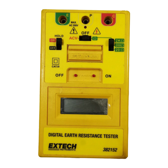 EXTECH INSTRUMENTS 382152 USER MANUAL Pdf Download | ManualsLib