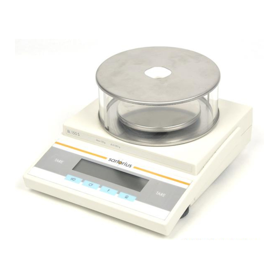 SARTORIUS BL150S OPERATING INSTRUCTIONS MANUAL Pdf Download | ManualsLib