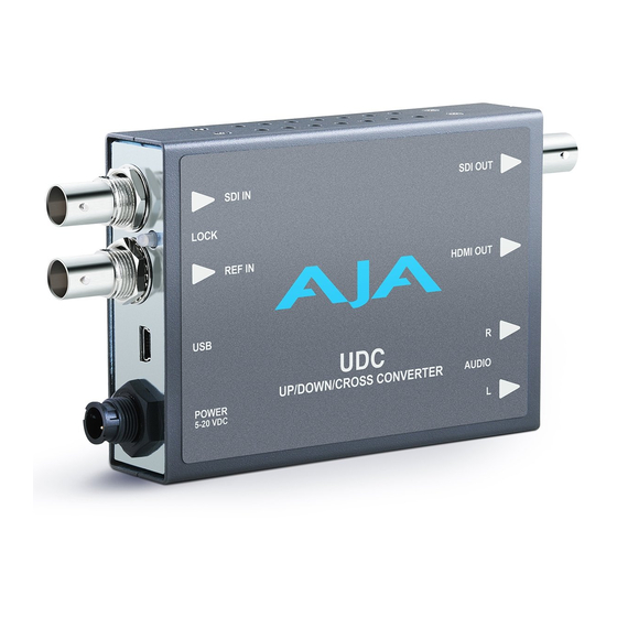 AJA UDC INSTALLATION & OPERATION MANUAL Pdf Download | ManualsLib