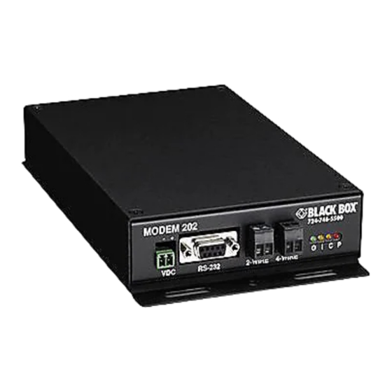 BLACK BOX 202T USER MANUAL Pdf Download | ManualsLib