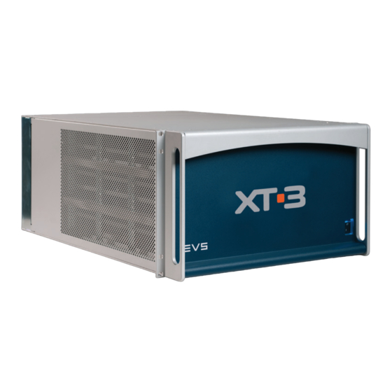 EVS XT-3 TECHNICAL REFERENCE Pdf Download | ManualsLib