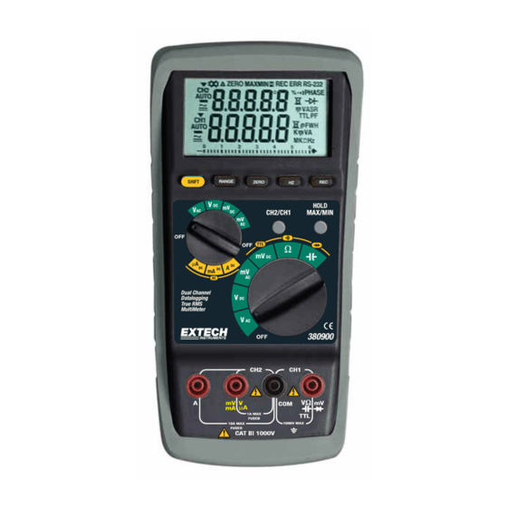 EXTECH INSTRUMENTS 380900 USER MANUAL Pdf Download | ManualsLib
