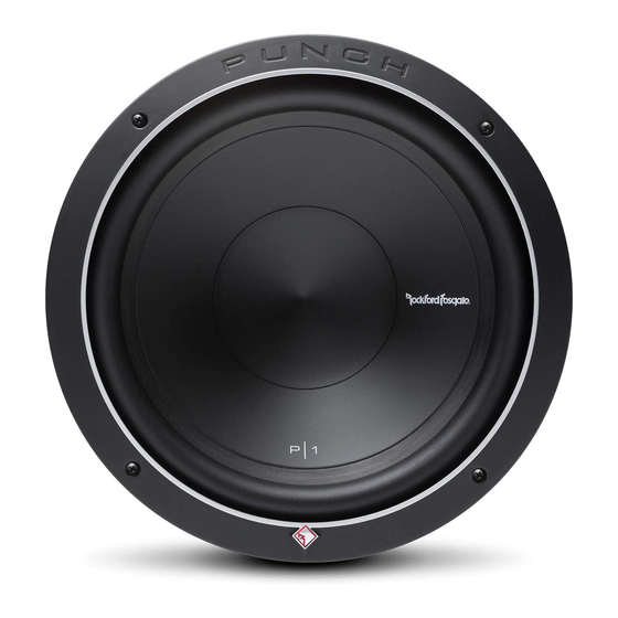 ROCKFORD FOSGATE PUNCH P1-SVC INSTALLATION & OPERATION MANUAL Pdf ... ROCKFORD FOSGATE PUNCH P1-SVC INSTALLATION & OPERATION MANUAL Pdf ...