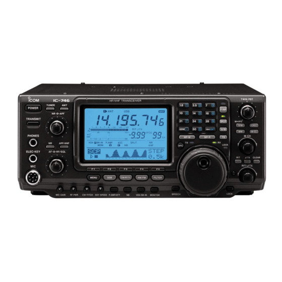 ICOM IC 746PRO SERVICE MANUAL Pdf Download ManualsLib
