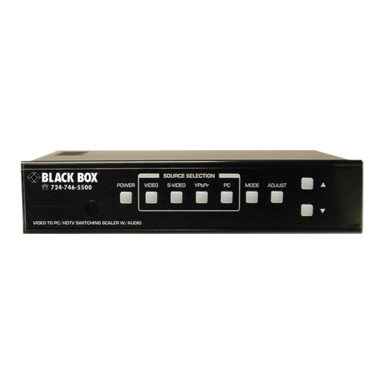BLACK BOX AC138A USER MANUAL Pdf Download | ManualsLib