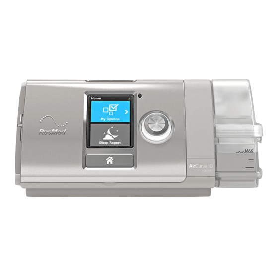 RESMED AIRCURVE10 ASV USER MANUAL Pdf Download | ManualsLib