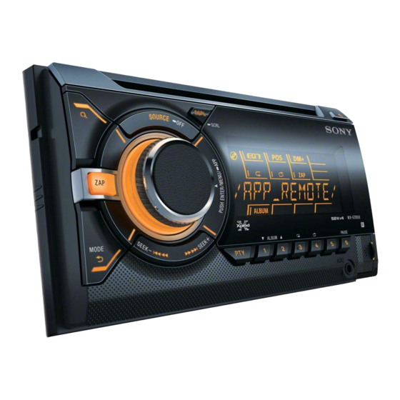 SONY WX-GT88UI OPERATING INSTRUCTIONS MANUAL Pdf Download | ManualsLib