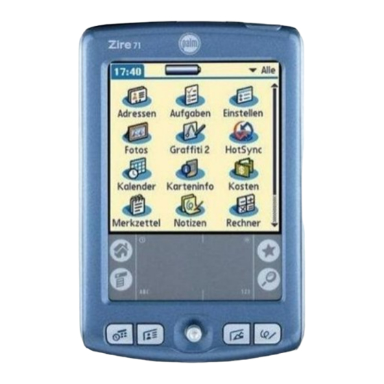 PALM PALMONE ZIRE 71 HANDBOOK Pdf Download | ManualsLib