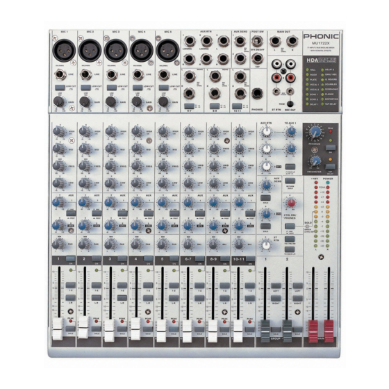 PHONIC MU1722X USER MANUAL Pdf Download | ManualsLib