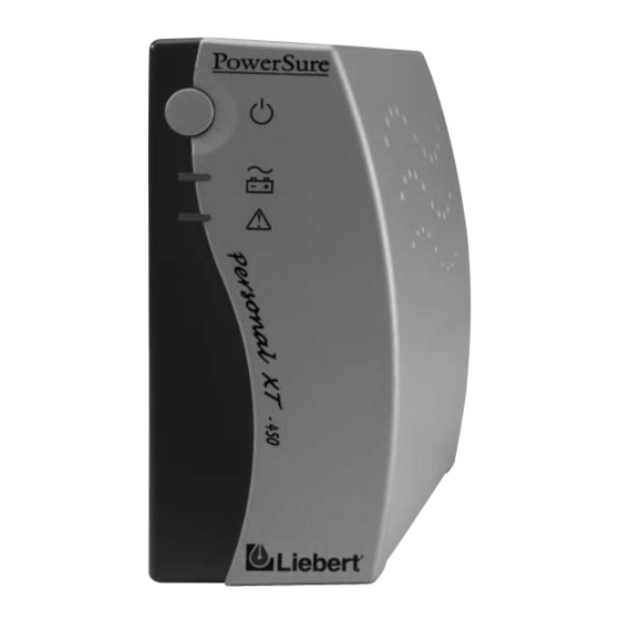 LIEBERT POWERSURE PERSONAL XT 450 USER MANUAL Pdf Download | ManualsLib