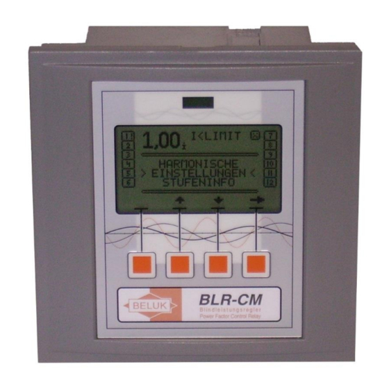 BELUK BLR-CM 3 PHASE CONTROLLER REFERENCE MANUAL | ManualsLib