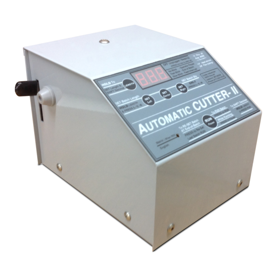 CUTTER INDUSTRIES AUTOMATIC CUTTER II SETUP MANUAL Pdf Download ...