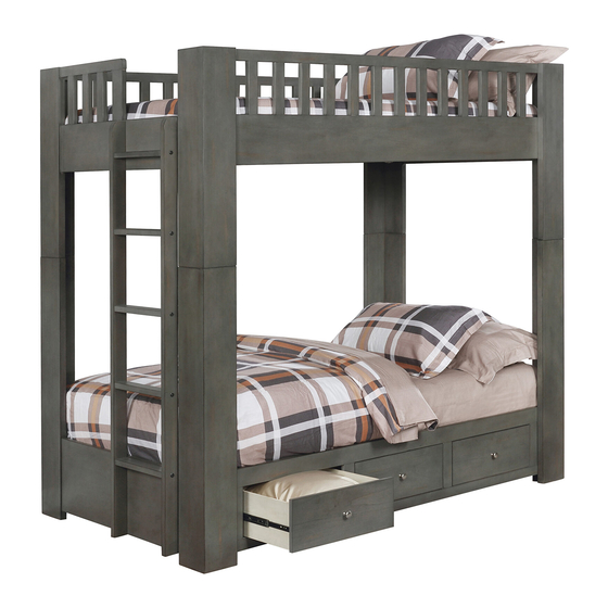 User Manuals: Coaster 461308 Twin Bunk Bed