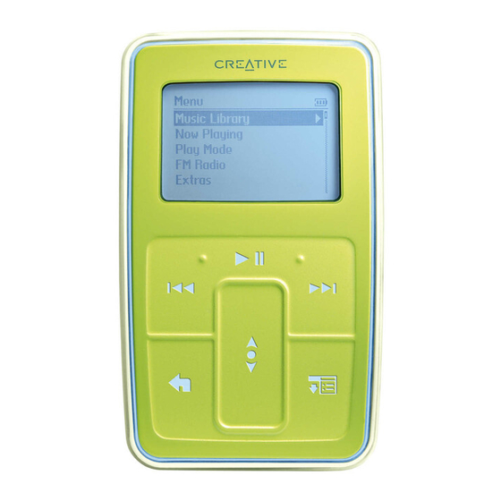 CREATIVE ZEN ZEN MICRO 5GB MP3 PLAYER USER MANUAL | ManualsLib