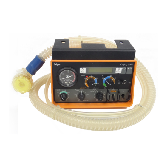 DRÄGER OXYLOG 2000 INSTRUCTIONS FOR USE MANUAL Pdf Download | ManualsLib