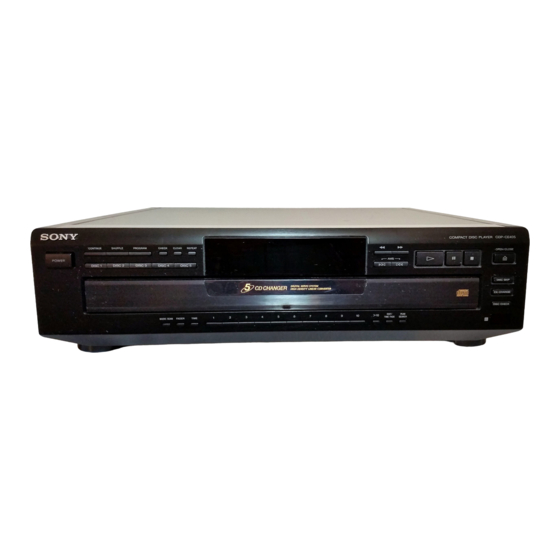 SONY CDP-CE405 OPERATING INSTRUCTIONS MANUAL Pdf Download | ManualsLib