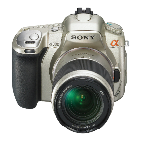 SONY A300 USER MANUAL Pdf Download | ManualsLib