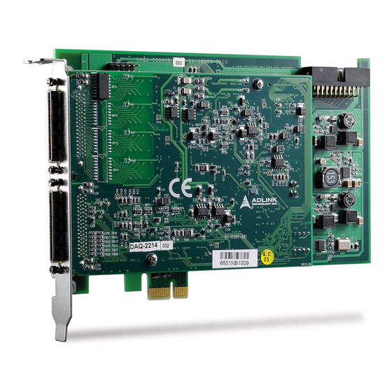 ADLINK TECHNOLOGY DAQE SERIES USER MANUAL Pdf Download | ManualsLib