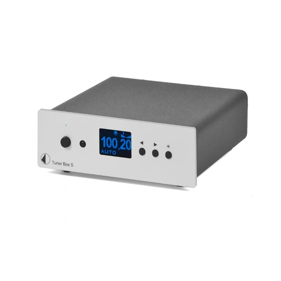 PRO-JECT AUDIO SYSTEMS TUNER BOX S INSTRUCTIONS FOR USE MANUAL Pdf ...