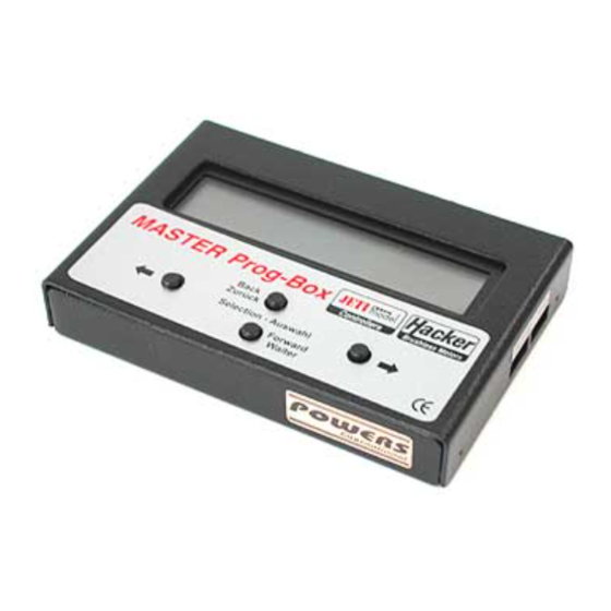 HACKER MASTER PROG-BOX USER MANUAL Pdf Download | ManualsLib