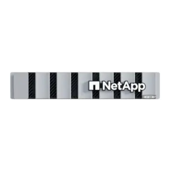 NETAPP AFF C60 INSTALL MANUAL Pdf Download | ManualsLib