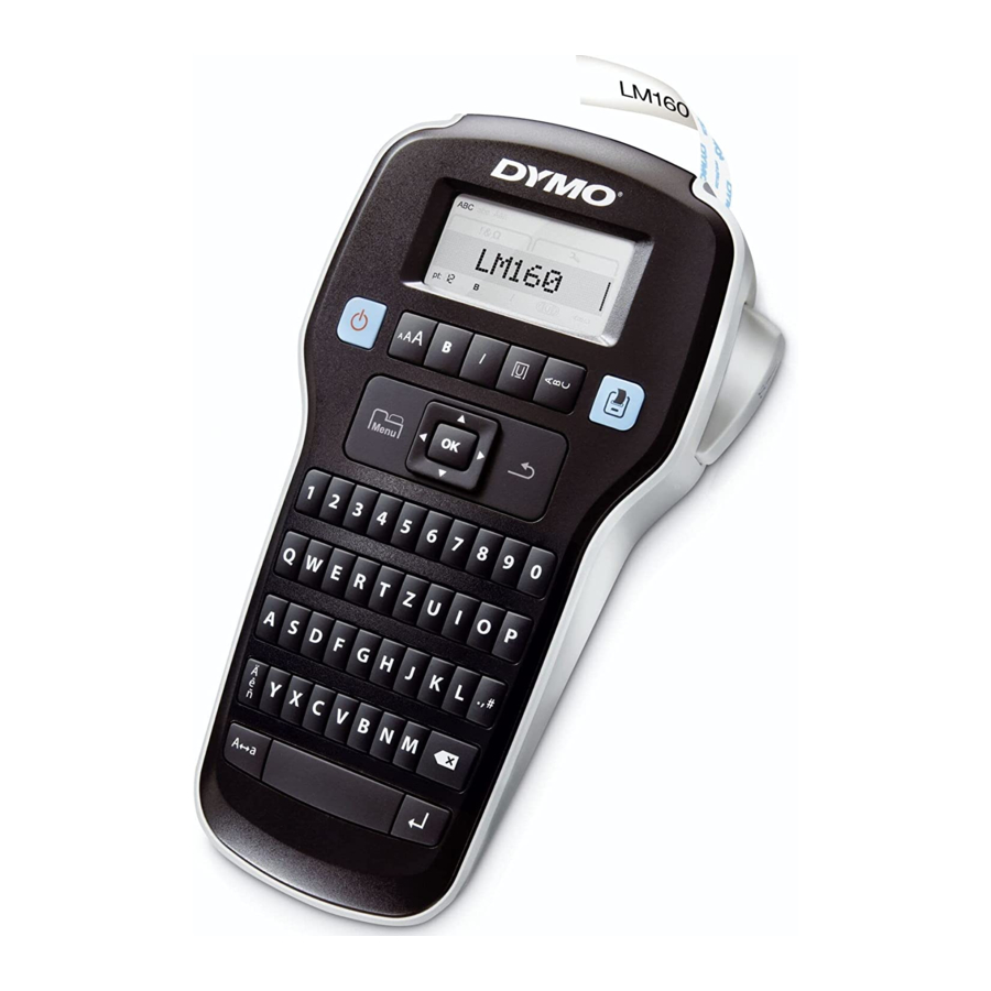 Dymo LabelManager 160 - Label Maker Manual | ManualsLib