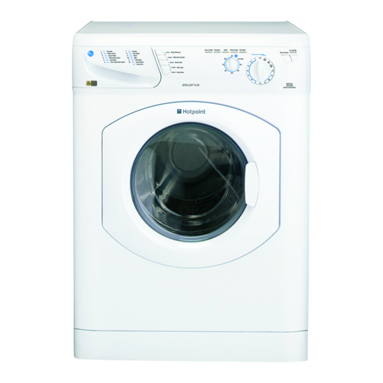 HOTPOINT AQUARIUS WF101 INSTRUCTIONS FOR INSTALLATION AND USE MANUAL ...