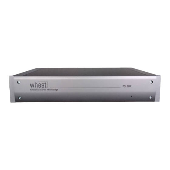 WHEST WHESTTHREE PHONOSTAGE REFERENCE SERIES OPERATING MANUAL Pdf ...