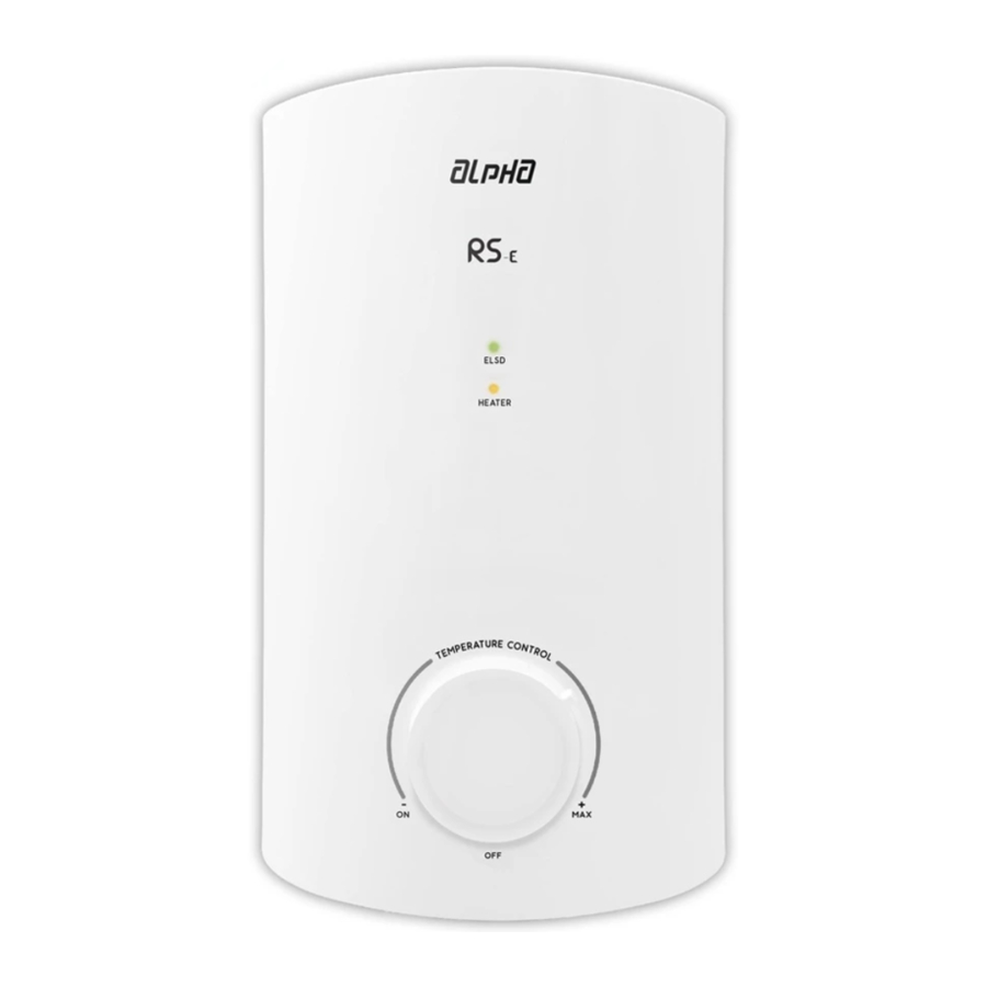 Alpha RS, RS-E Manual | ManualsLib