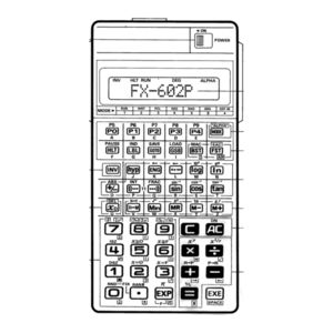 CASIO FX-602P INSTRUCTION MANUAL Pdf Download | ManualsLib