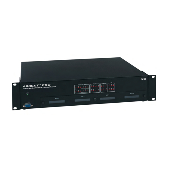 AMX AXCENT3 AND AXCENT3 PRO INTEGRATED AXCESS SYSTEM INSTRUCTION MANUAL ...