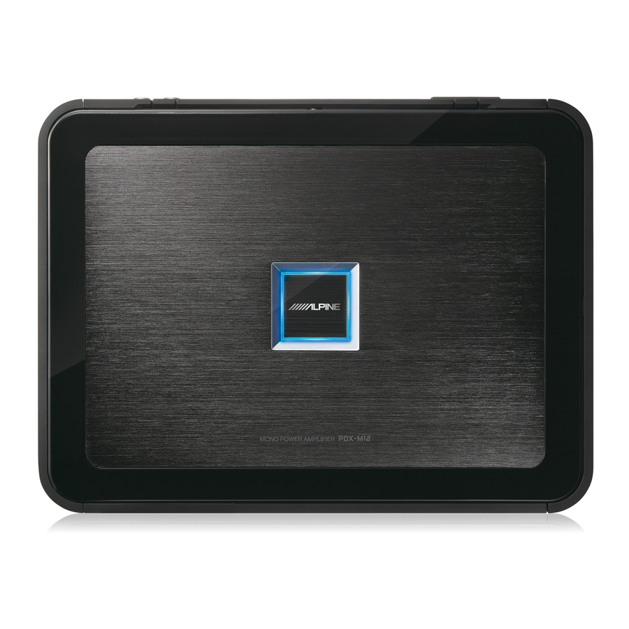 ALPINE PDX-M12 OWNER'S MANUAL Pdf Download | ManualsLib