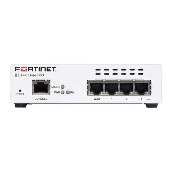 FORTINET FORTIGATE 30G SERIES QUICK START MANUAL Pdf Download | ManualsLib