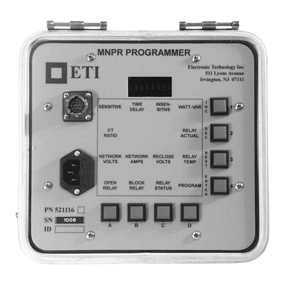 ETI MNPR MANUAL Pdf Download | ManualsLib