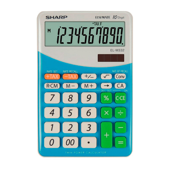SHARP ELSI MATE EL-M332 OPERATION MANUAL Pdf Download | ManualsLib