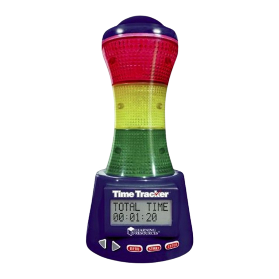 LEARNING RESOURCES TIME TRACKER VISUAL TIMER & CLOCK MANUAL Pdf ...