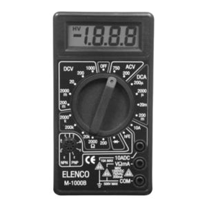 ELENCO ELECTRONICS M-1000B MULTIMETER OPERATOR'S INSTRUCTION MANUAL ...