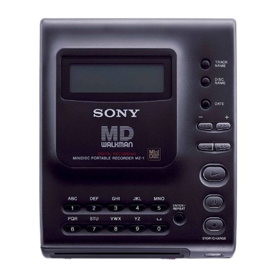 SONY MZ-1 SERVICE MANUAL Pdf Download | ManualsLib