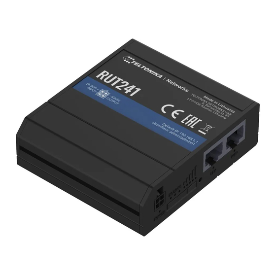 Teltonika RUT241 Manuals | ManualsLib