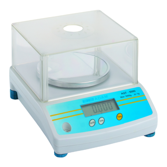 ADAM EQUIPMENT AQT SERIES SCALES MANUAL | ManualsLib