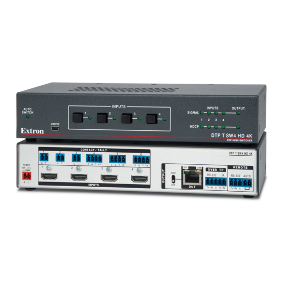 EXTRON ELECTRONICS DTP T SW4 HD 4K USER MANUAL Pdf Download | ManualsLib