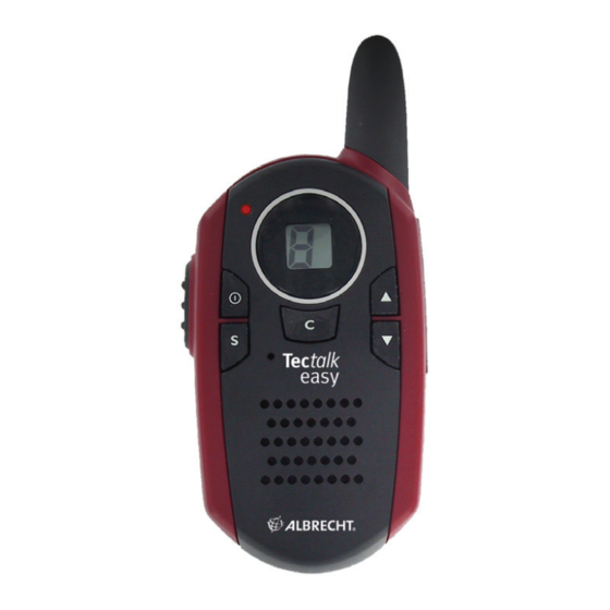 ALBRECHT TECTALK EASY USER MANUAL Pdf Download | ManualsLib