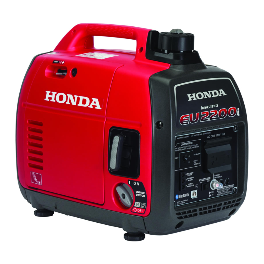 Honda Eu2000i Owner S Manual Pdf Download Manualslib