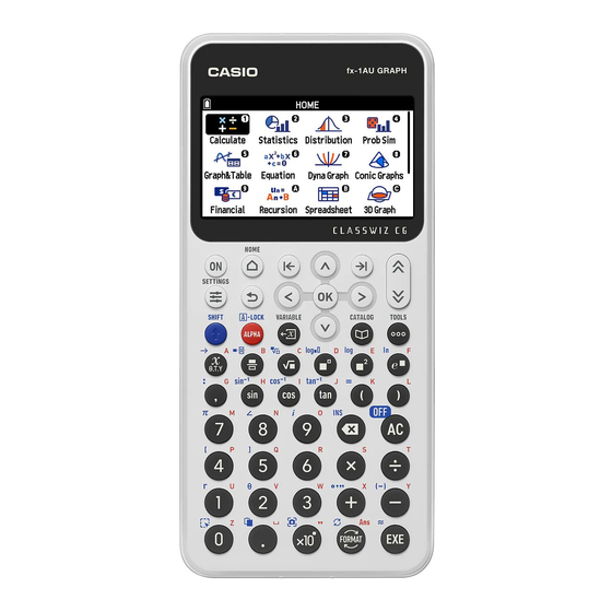 CASIO FX-1AU GRAPH QUICK START MANUAL Pdf Download | ManualsLib